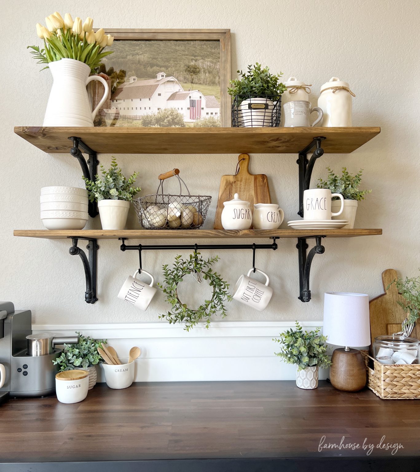 DIY Rustic Farmhouse Shelf Tutorial - Farmhouse by Design