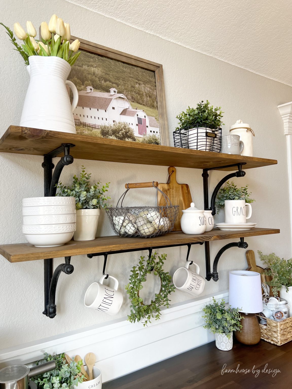 DIY Rustic Farmhouse Shelf Tutorial - Farmhouse by Design